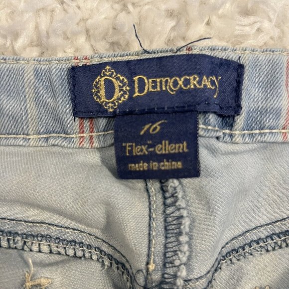 Democracy | Jeans | Democracy Flexellent Womens Sz 6 Wide Raw Edge Leg ...